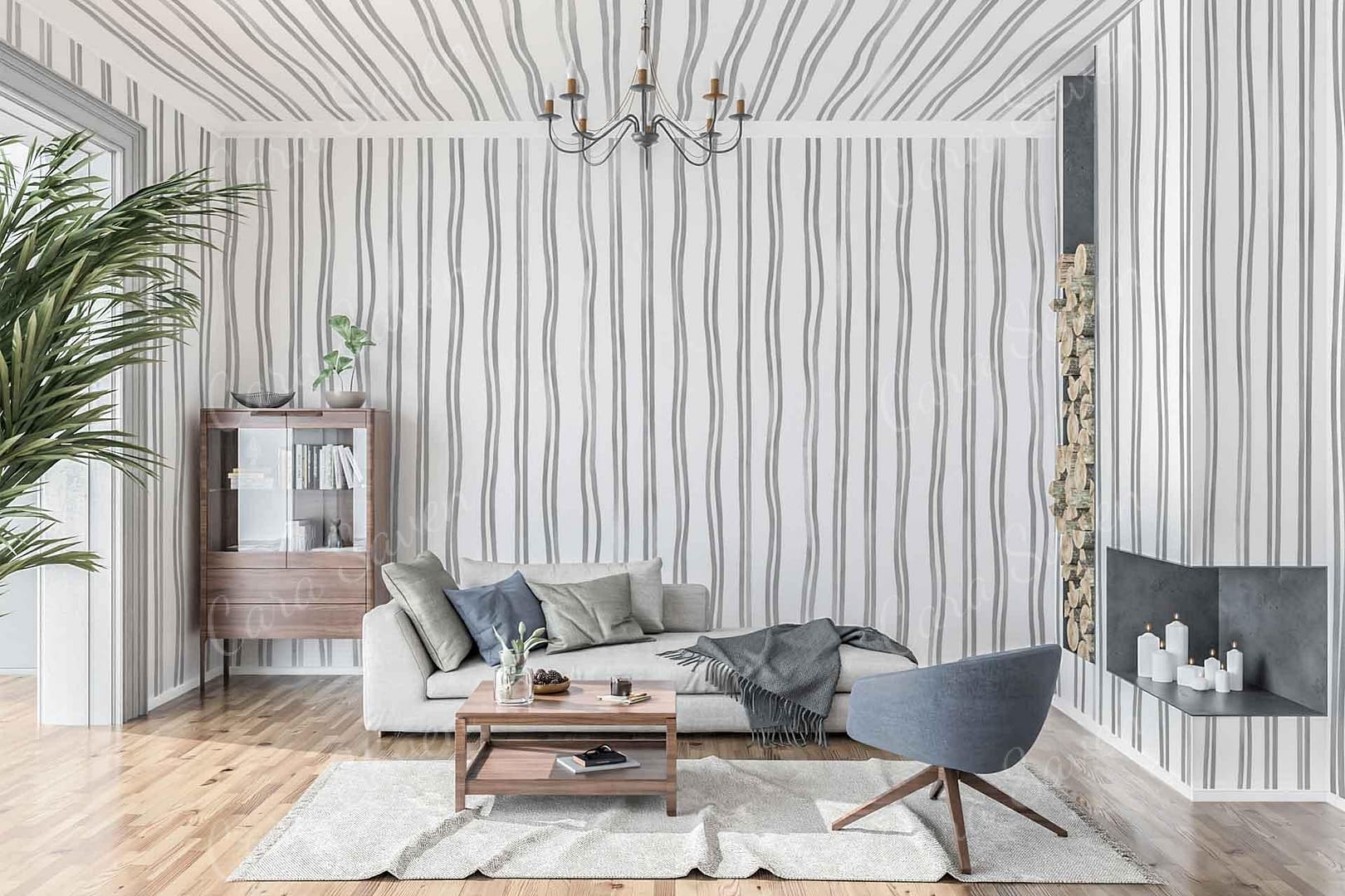 Narrow Lines - Cara Saven Wall Design