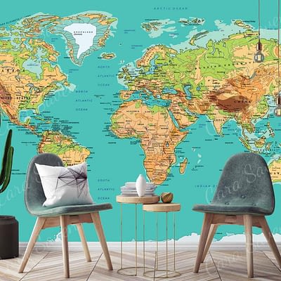 Maps Wallpaper - Cara Saven Wall Design